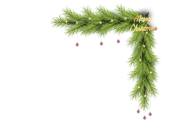 Vector christmas frame and borders collection Vector christmas corner style