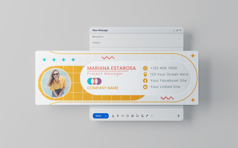 Email Signature Style Design 12 #369307 - TemplateMonster