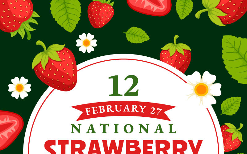 12 National Strawberry Day Illustration - TemplateMonster