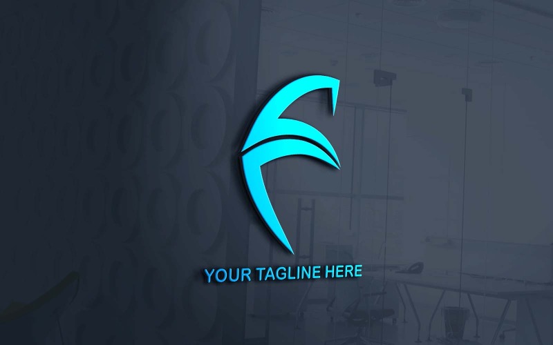 Creative F Trendy Company Logo Design - TemplateMonster