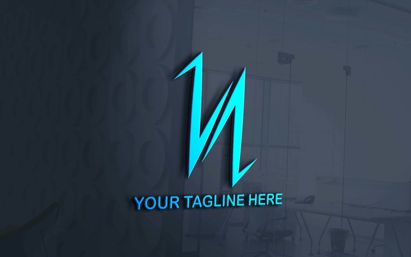 Yaratıcı H Trendy Şirket Logo Tasarımı - TemplateMonster