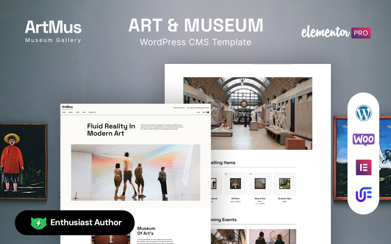 Artmus – Museum Gallery WordPress Elementor Theme