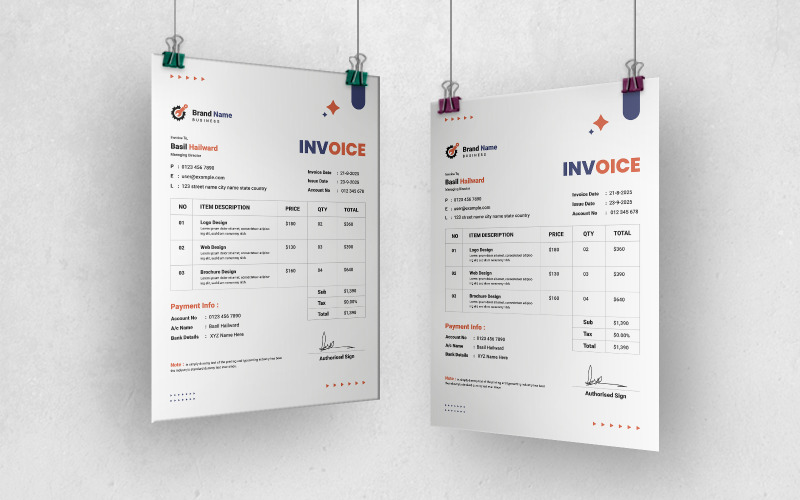 Morden Invoice Template Layout #370141 - TemplateMonster Morden Invoice Template Layout #370141 - TemplateMonster
