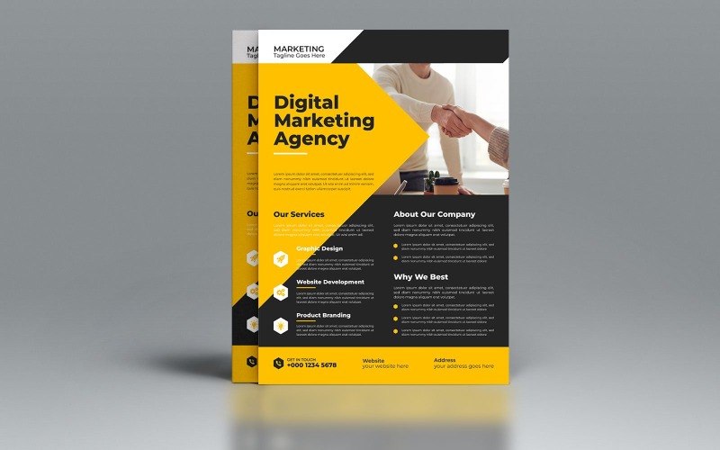Digital Business Modern Flyer Template - TemplateMonster