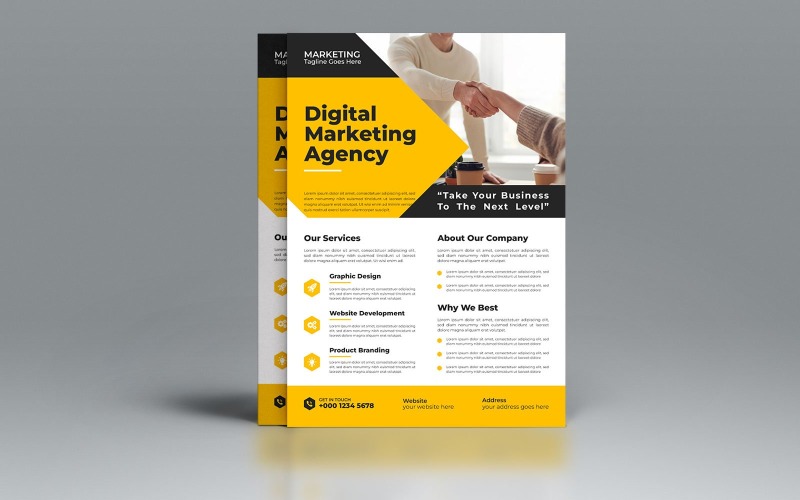 Digital New Business Flyer Template #370654 - TemplateMonster