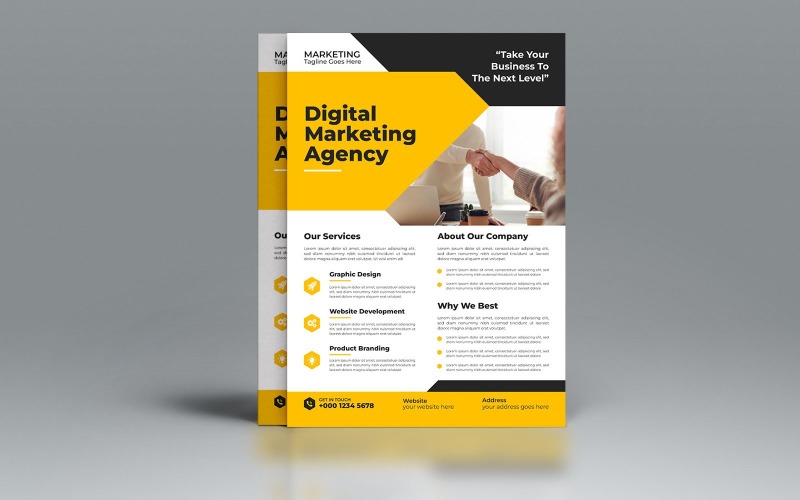 Corporate Business Agency Flyer Template Vector Design