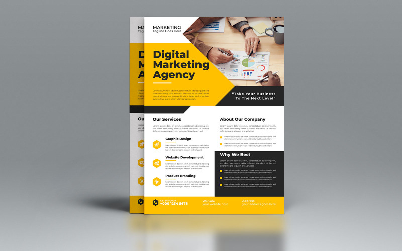 Corporate Business Agency Flyer Vector Design