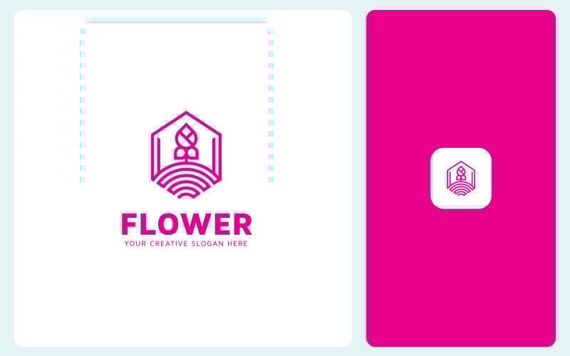 Modern Flower Logo Design Template #370848 - TemplateMonster