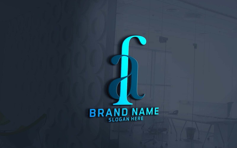 Design creativo del logo FA a due lettere - TemplateMonster