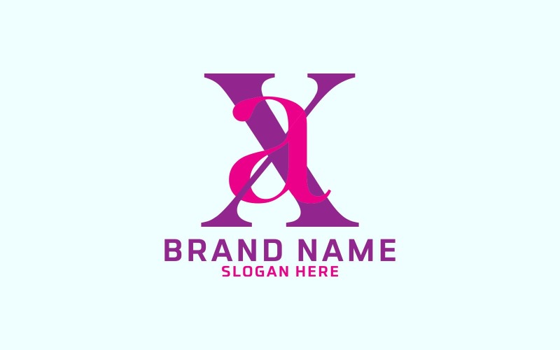 Creative Two Letter XA Logo Design #371002 - TemplateMonster