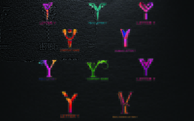 Tüm Şirketler ve Marka İçin Y Harfi Logo Şablonu