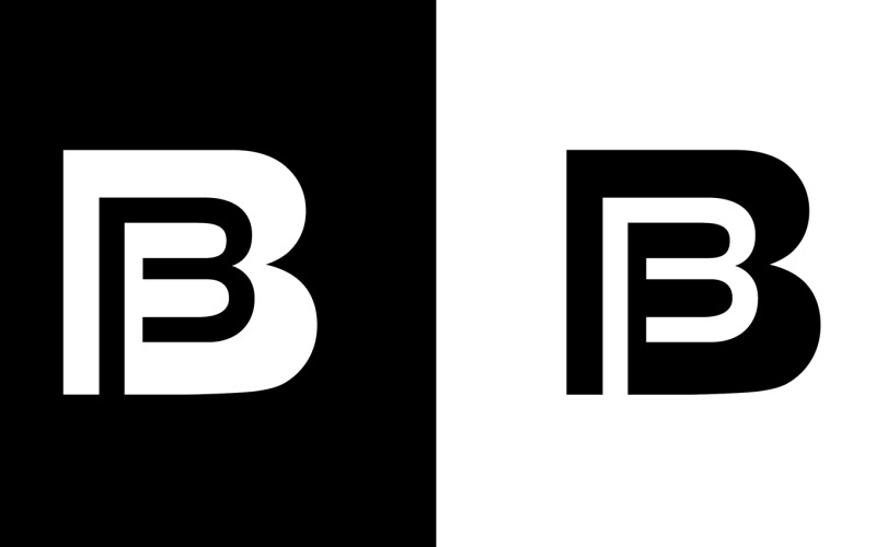 Letra inicial bb, b diseño de logotipo de empresa o marca abstracta