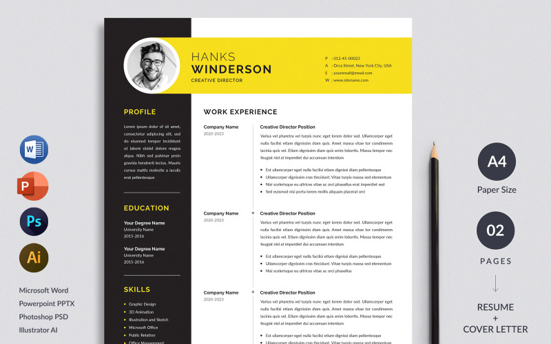 Creative Resume/CV Template #371230 - TemplateMonster