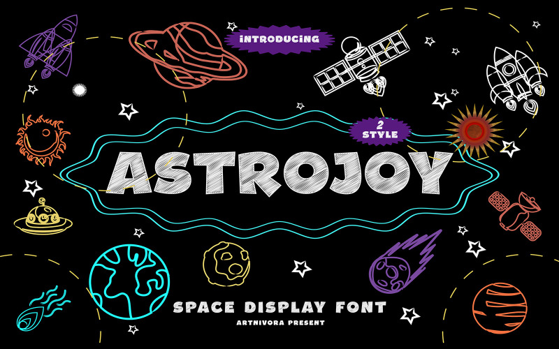 Astrojoy - Space Display Font #371525 - TemplateMonster
