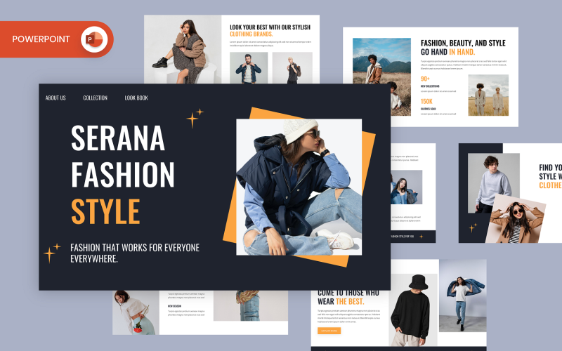 Serana - Modèle PowerPoint de mode #371549 - TemplateMonster