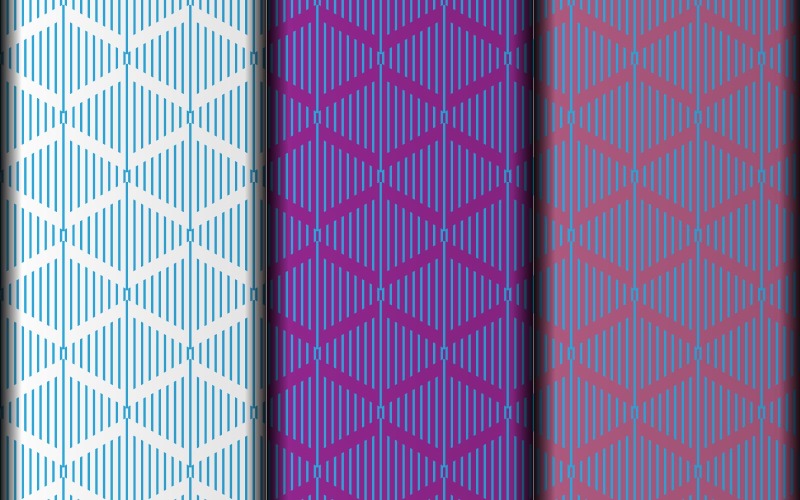 Geometric set of vector pattern design template
