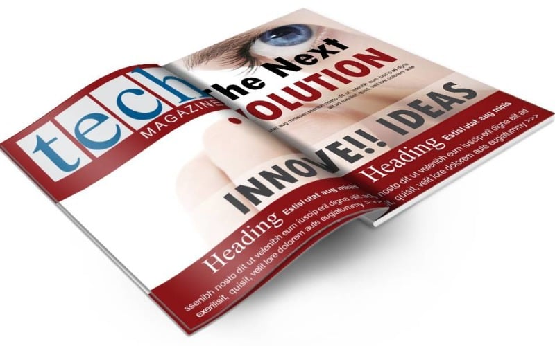 Tech Magazine Template Design #371782 - TemplateMonster