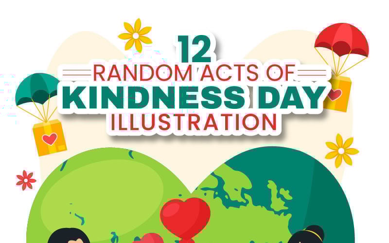 12 Random Acts of Kindness Illustration - TemplateMonster