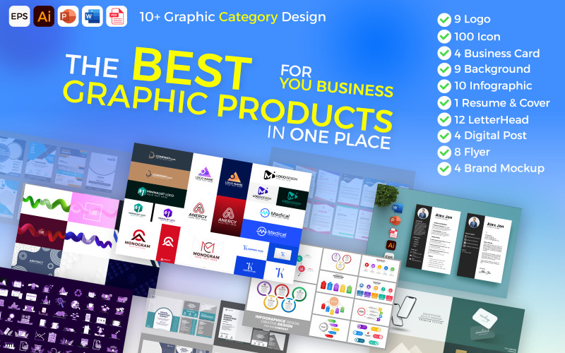 Business Template Collection. Startup Business Graphic Products Mega ...