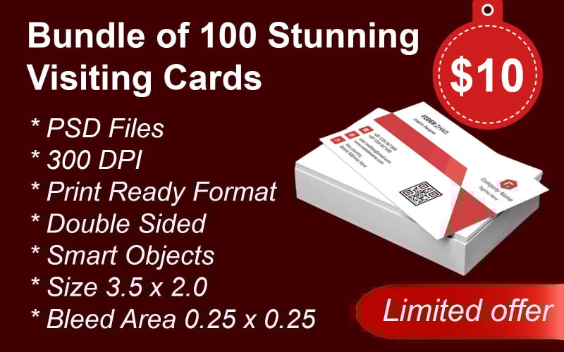 A Bundle of 5 Stunning Business Cards - Creative Visiting Card