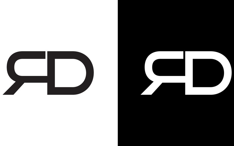 Lettre rd, dr abstrait entreprise ou marque Logo Design