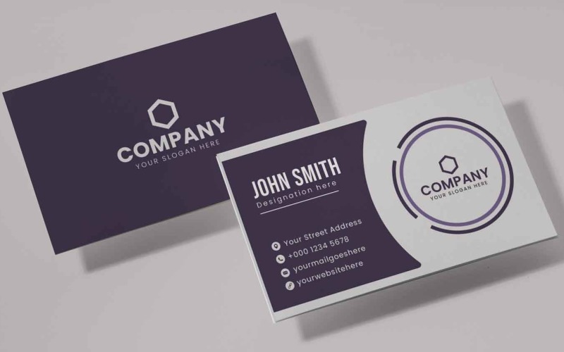 Corporate Business Card Layout #372578 - TemplateMonster