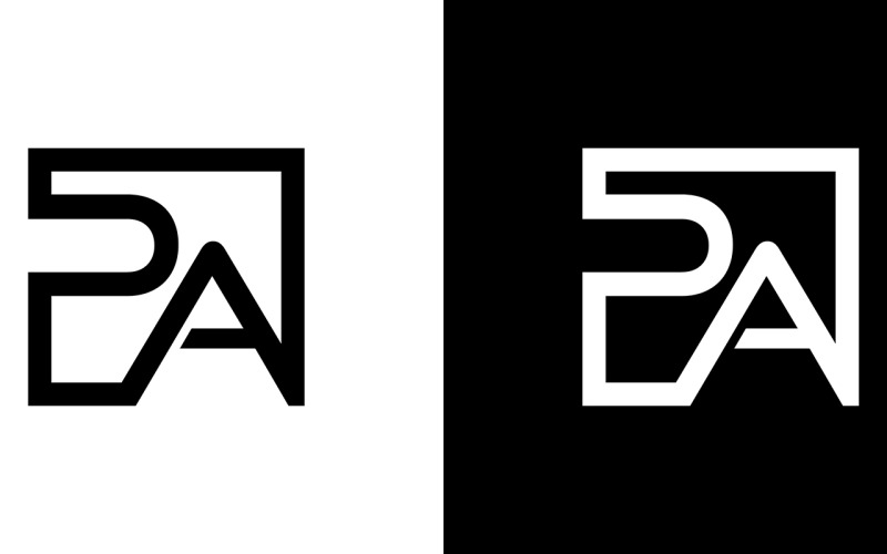 字母 pa、ap 抽象公司或品牌标志设计 #372529 - TemplateMonster