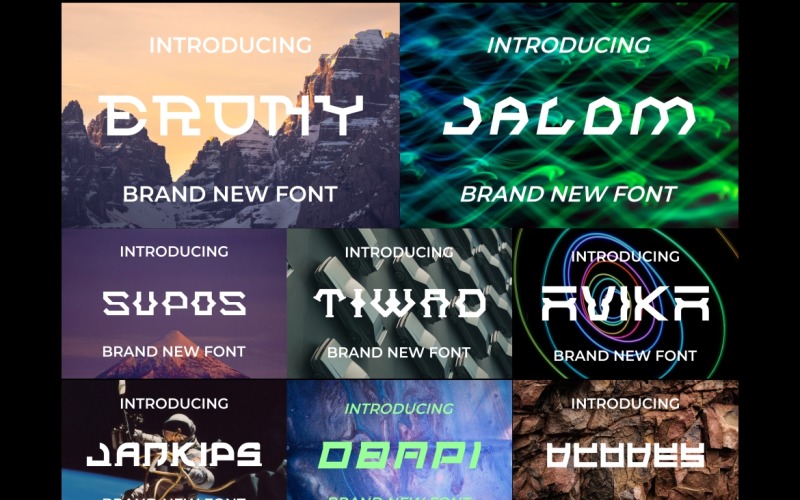Modern Font Techno Bundle #372873 - TemplateMonster