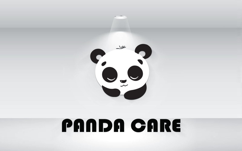 Archivo vectorial del logotipo de Panda Care con una cabeza de panda
