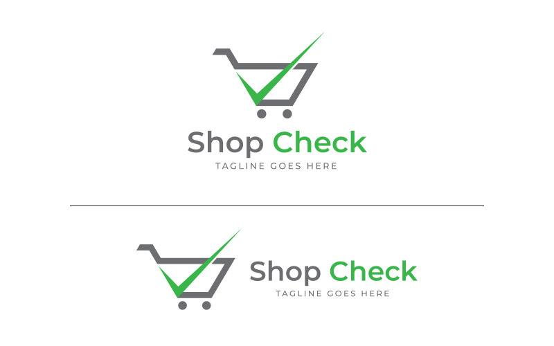 Conception de modèle de logo de chèque de magasin