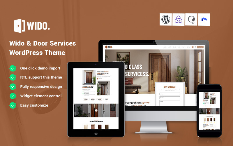 10+ Windows Doors WordPress Bootstrap 主题 - TemplateMonster