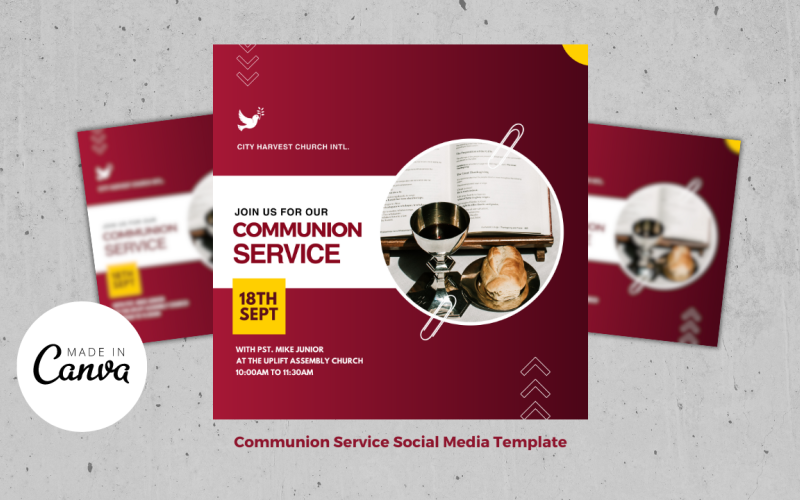 Communion Service Church Flyer #373173 - TemplateMonster