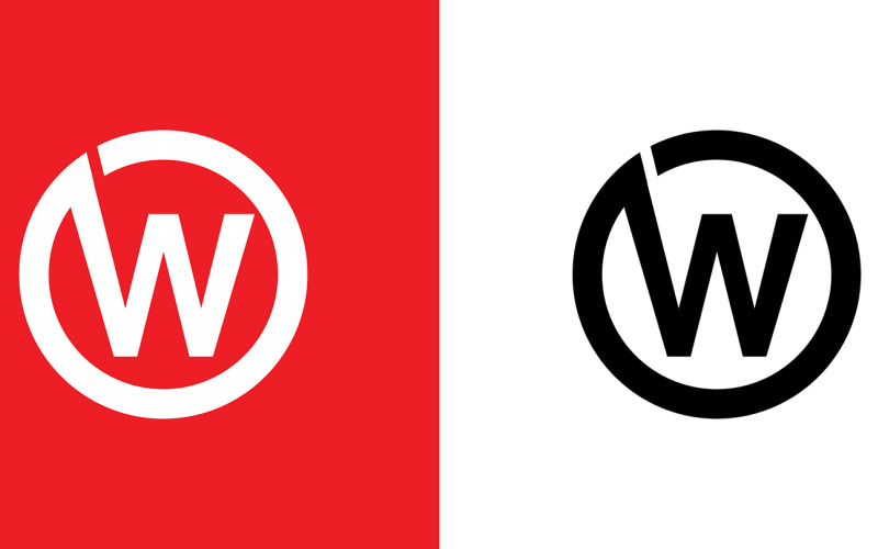 Letter ow, wo abstract company or brand Logo Design