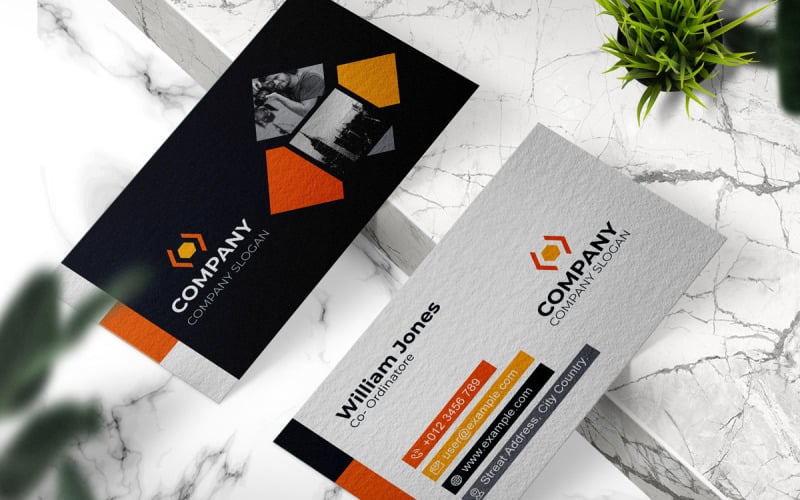 Marketing Business Card Design #373194 - TemplateMonster