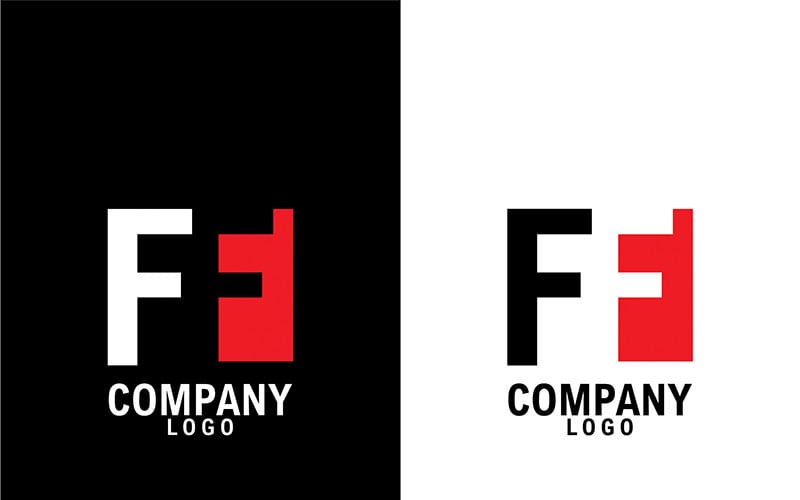 Lettre ff, f abstrait entreprise ou marque Logo Design