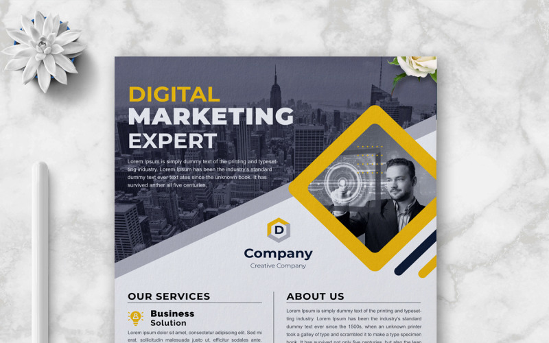 Business PRO Flyer Template #373438 - TemplateMonster