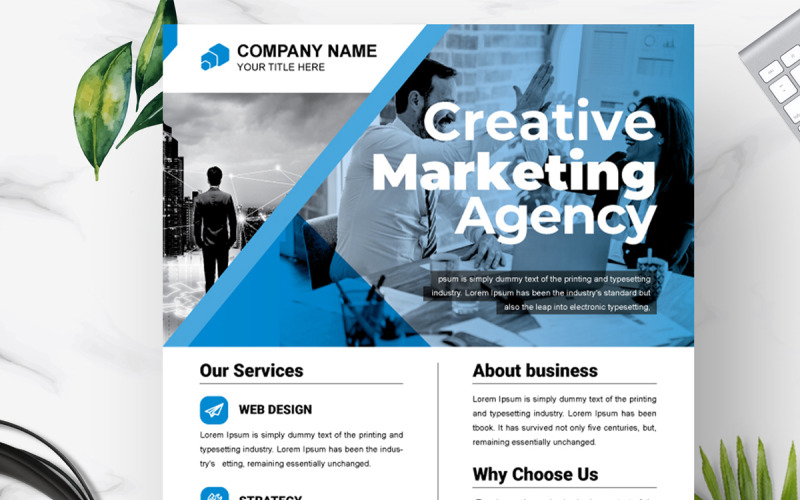 Marketing Agency Flyer TemplateS Layout - TemplateMonster