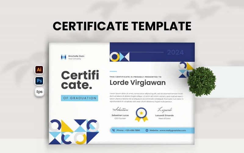 Graduation Event Certificate #374178 - TemplateMonster