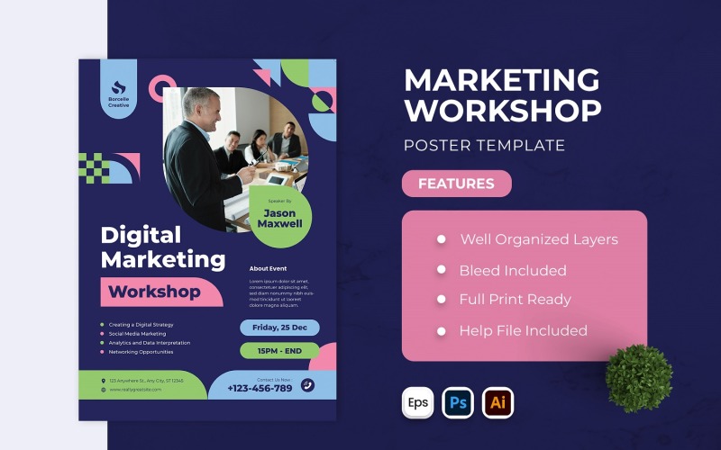 Affiche de l'atelier de marketing numérique