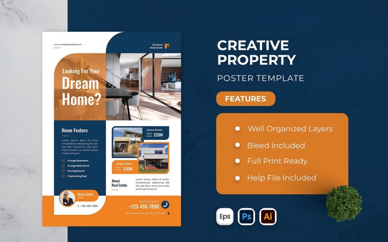 Creative Property Poster Template #374269 - TemplateMonster