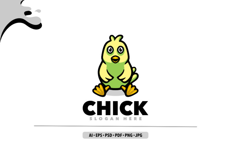 Baby chicken mascot logo design #374325 - TemplateMonster