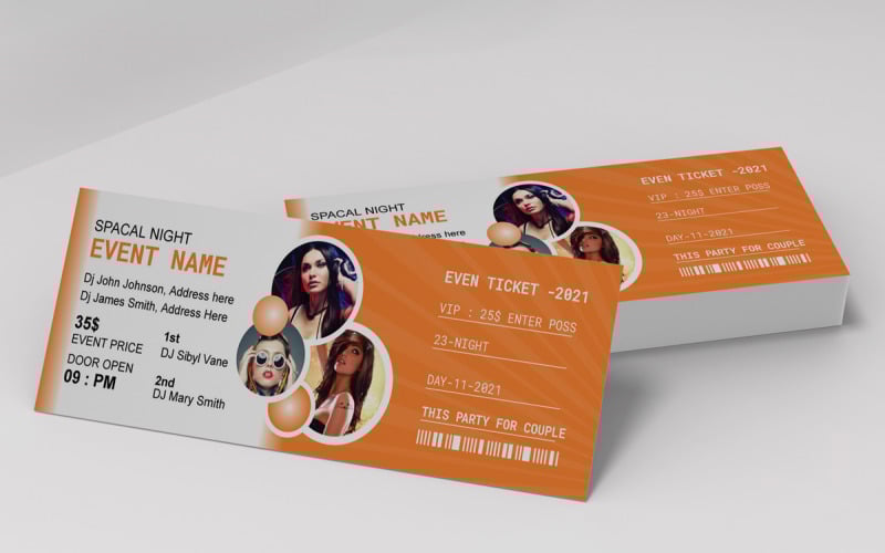Modelo de ingresso para evento #374349 - TemplateMonster