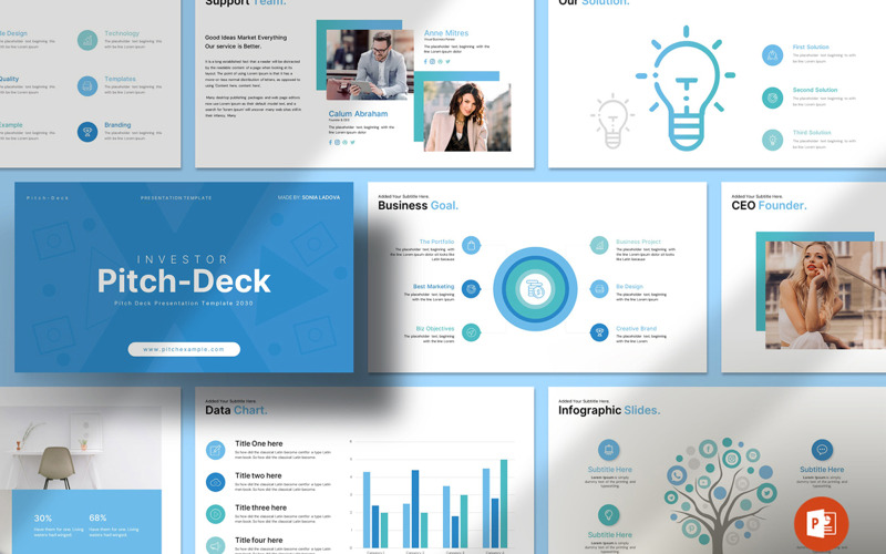 Modèle de présentation du pitch deck pour les investisseurs
