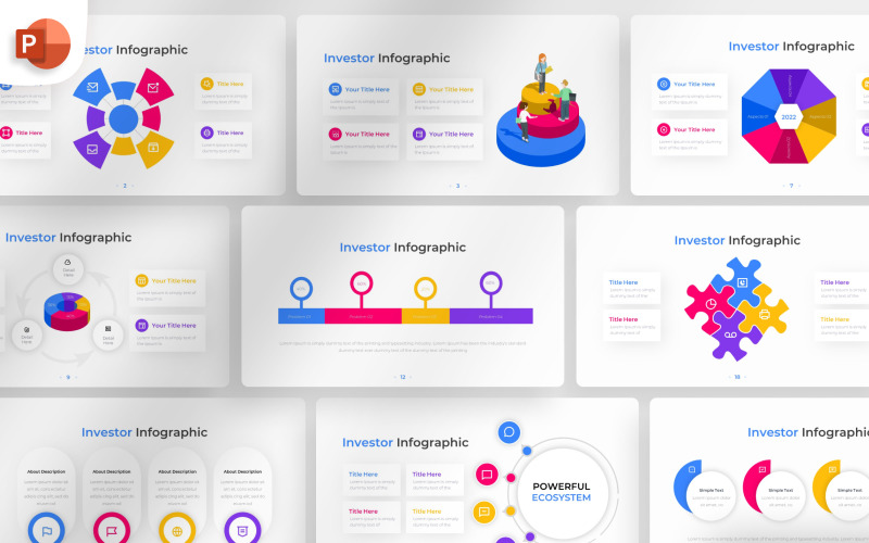 Modello di infografica PowerPoint per investitori