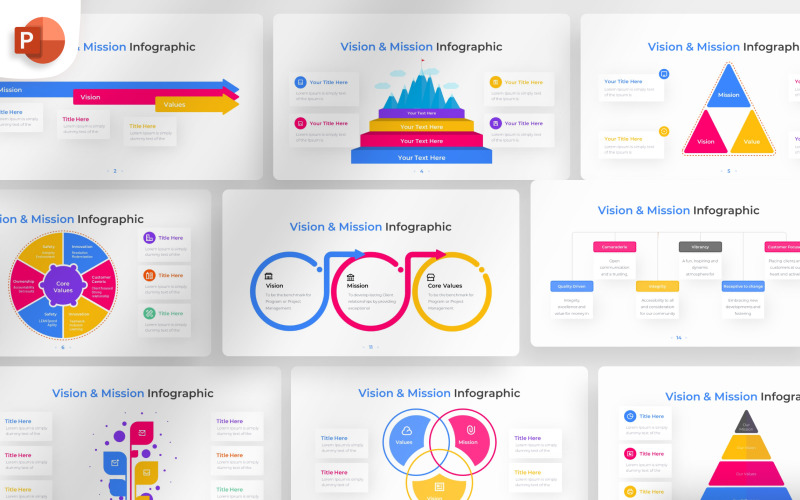 Vision & Mission Infographic PowerPoint Template