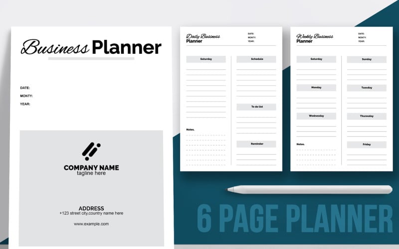 Business Planner Monthly Template Layout - TemplateMonster