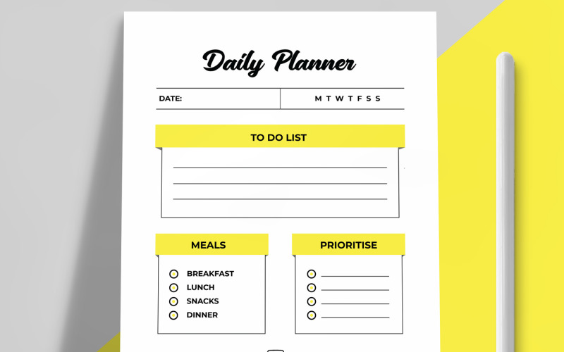 Daily Planner Layout Template #374627 - TemplateMonster