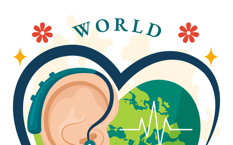 13 Día Mundial de la Audición Ilustración - TemplateMonster