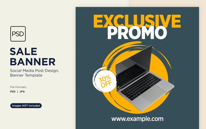 Laptop Exclusive Flash Sale Banner Design Template