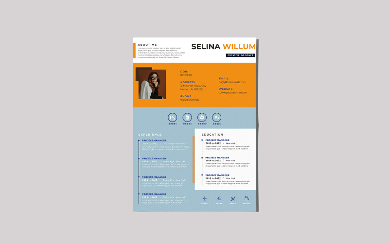 Boss Resume | CV Template Power #375273 - TemplateMonster